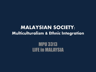 Malaysian Society | PPTX