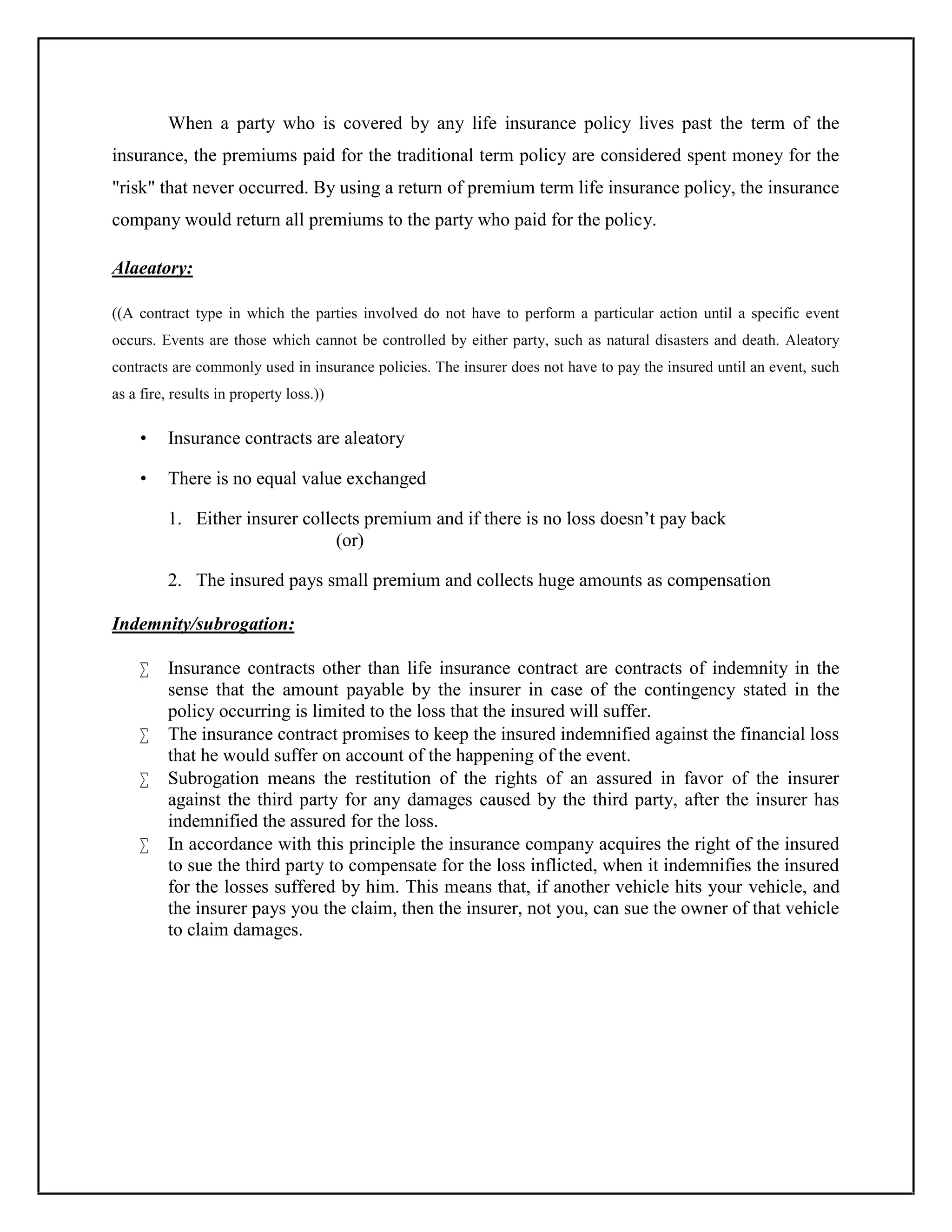 Life insurance and its types | PDF