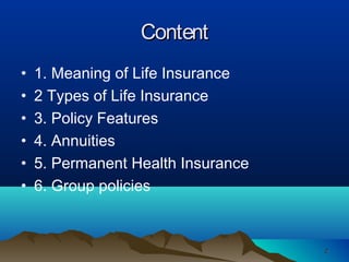 Life insurance | PPT