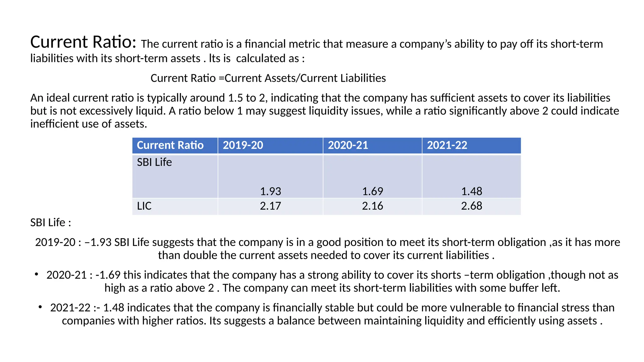 Life Insurance Company ration analysis . | PPTX