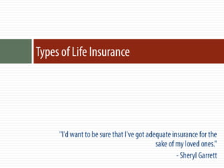Life Insurance 101 | PPT | Free Download