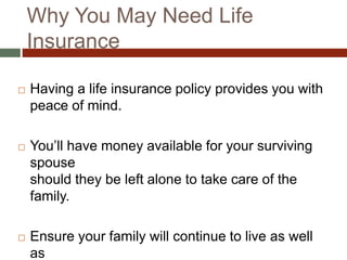Life insurance 101- Basics for Beginners | PPTX