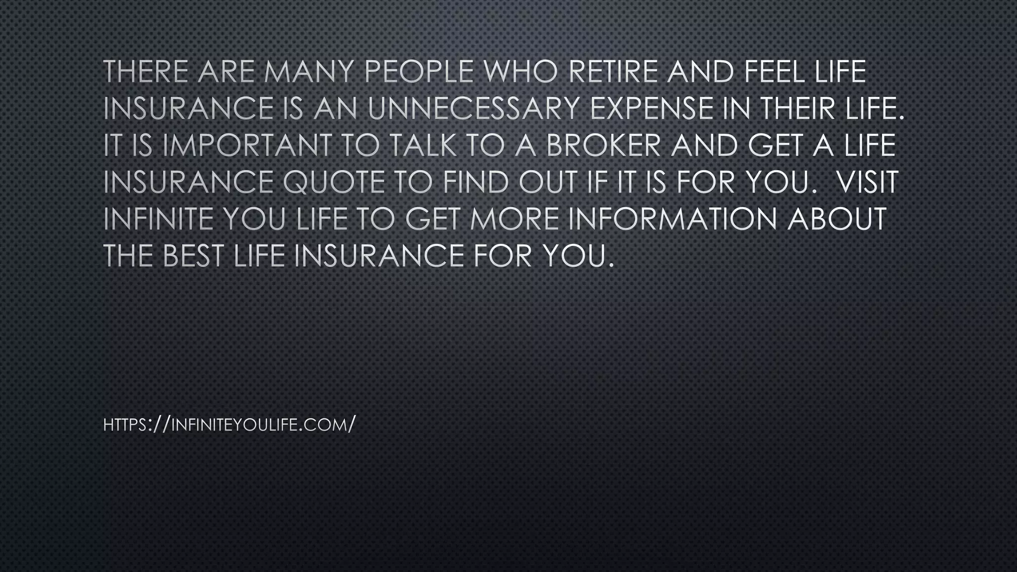 Life insurance after retirement | PPTX