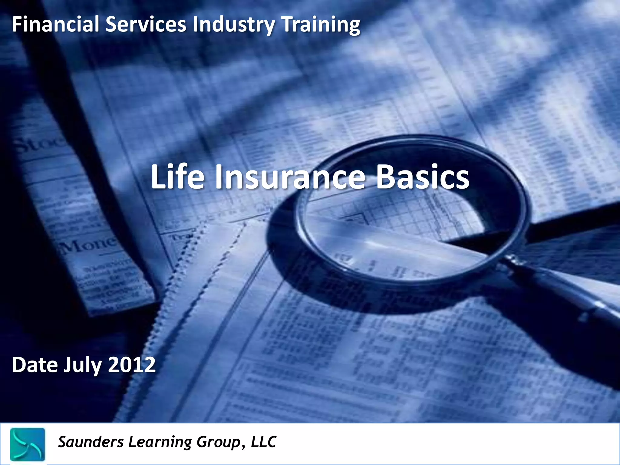 Life insurance basics | PPTX