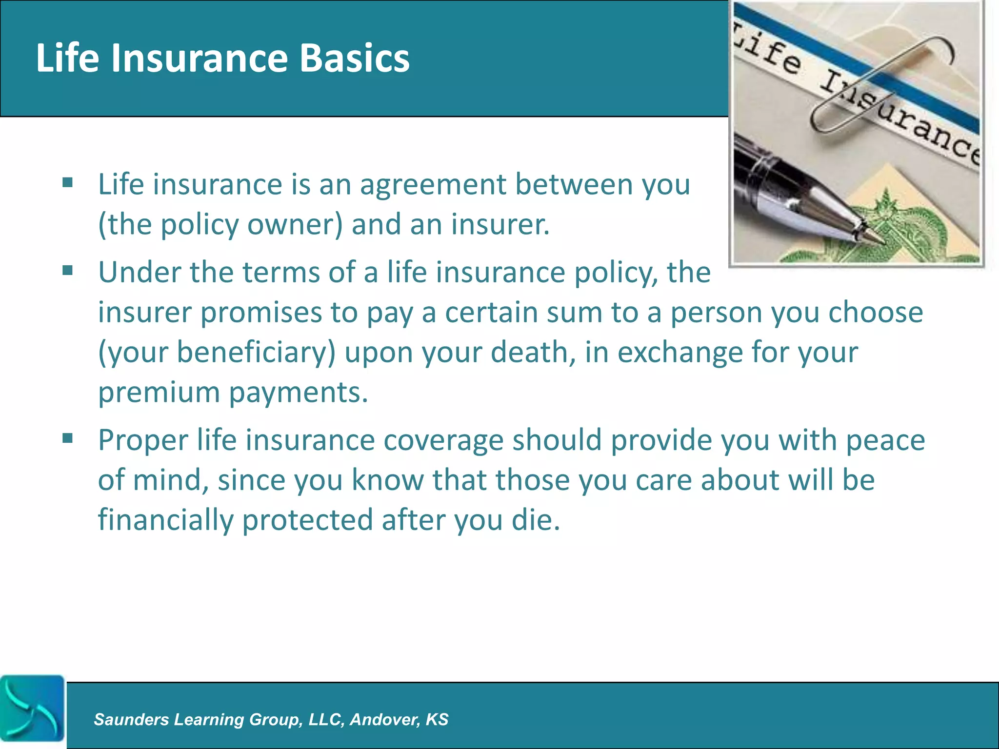 Life insurance basics | PPTX