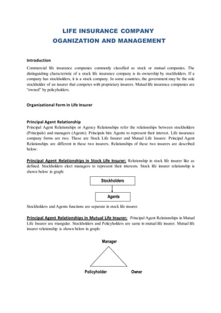 Life insurance company and management | DOCX
