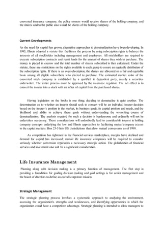 Life insurance company and management | DOCX