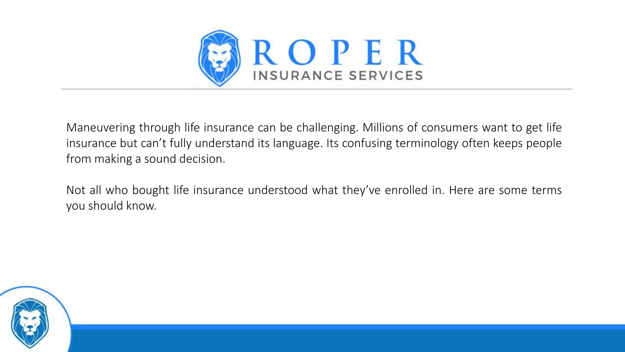 Life Insurance Definitions You Should Know | PPTX