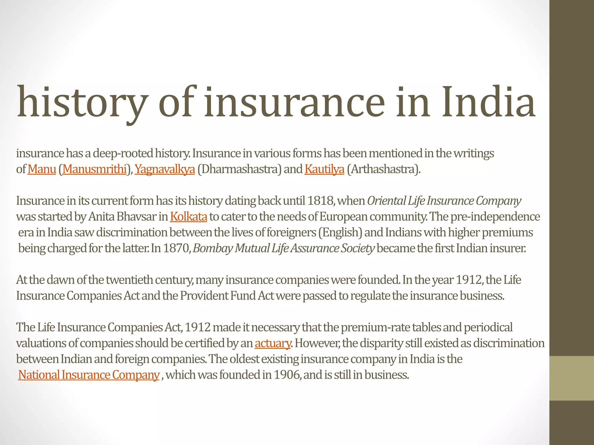 Life insurance history | PPTX