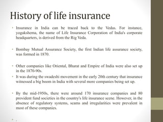 Life insurance history | PPTX
