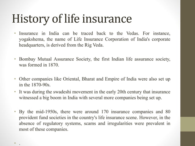 Life insurance history | PPTX