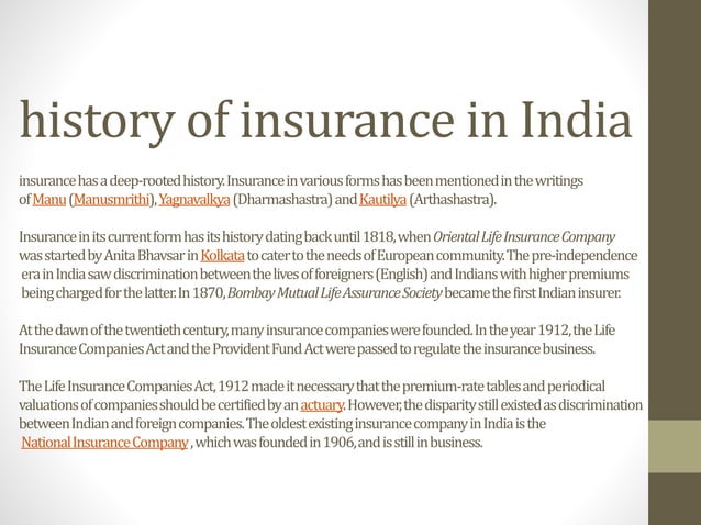 Life insurance history | PPTX