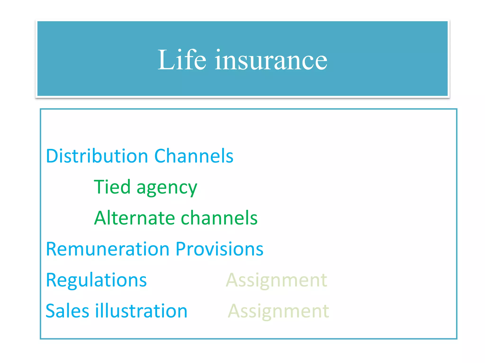 Life insurance Distribution Channel | PPTX