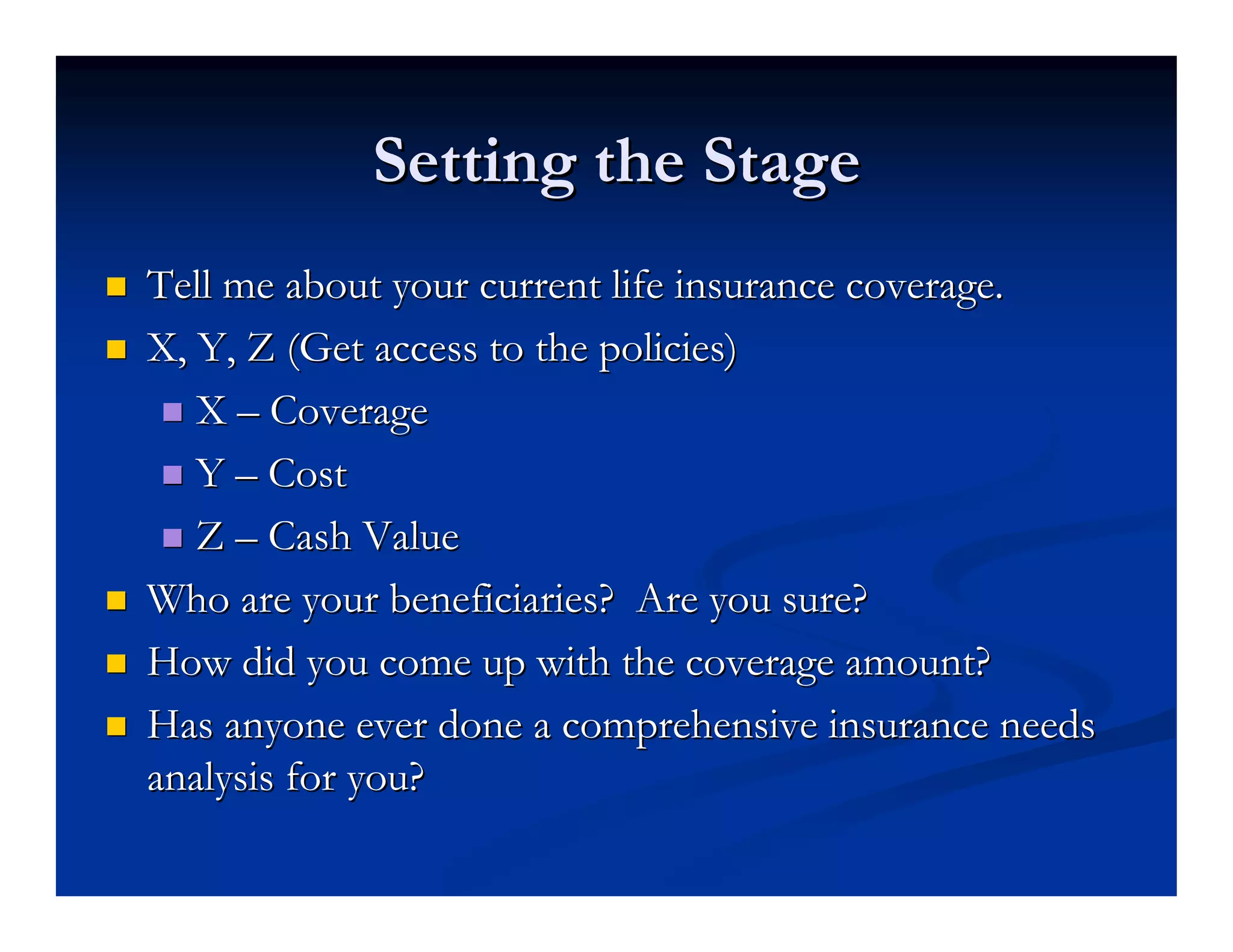 Life Insurance Needs Analysis | PDF