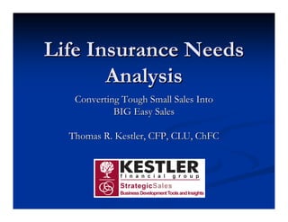 Life Insurance Needs Analysis | PDF