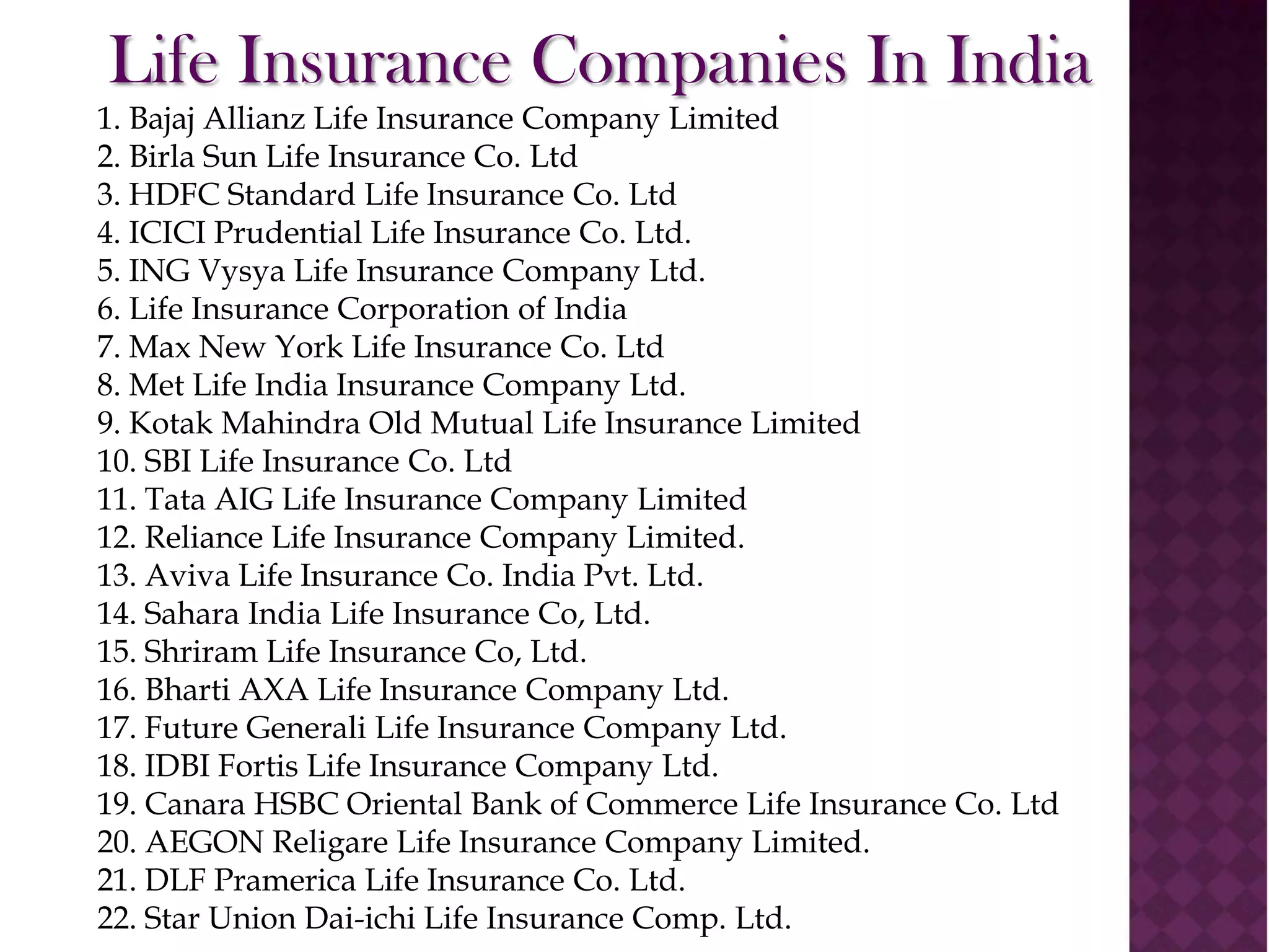 Life insurance ppt | PPTX