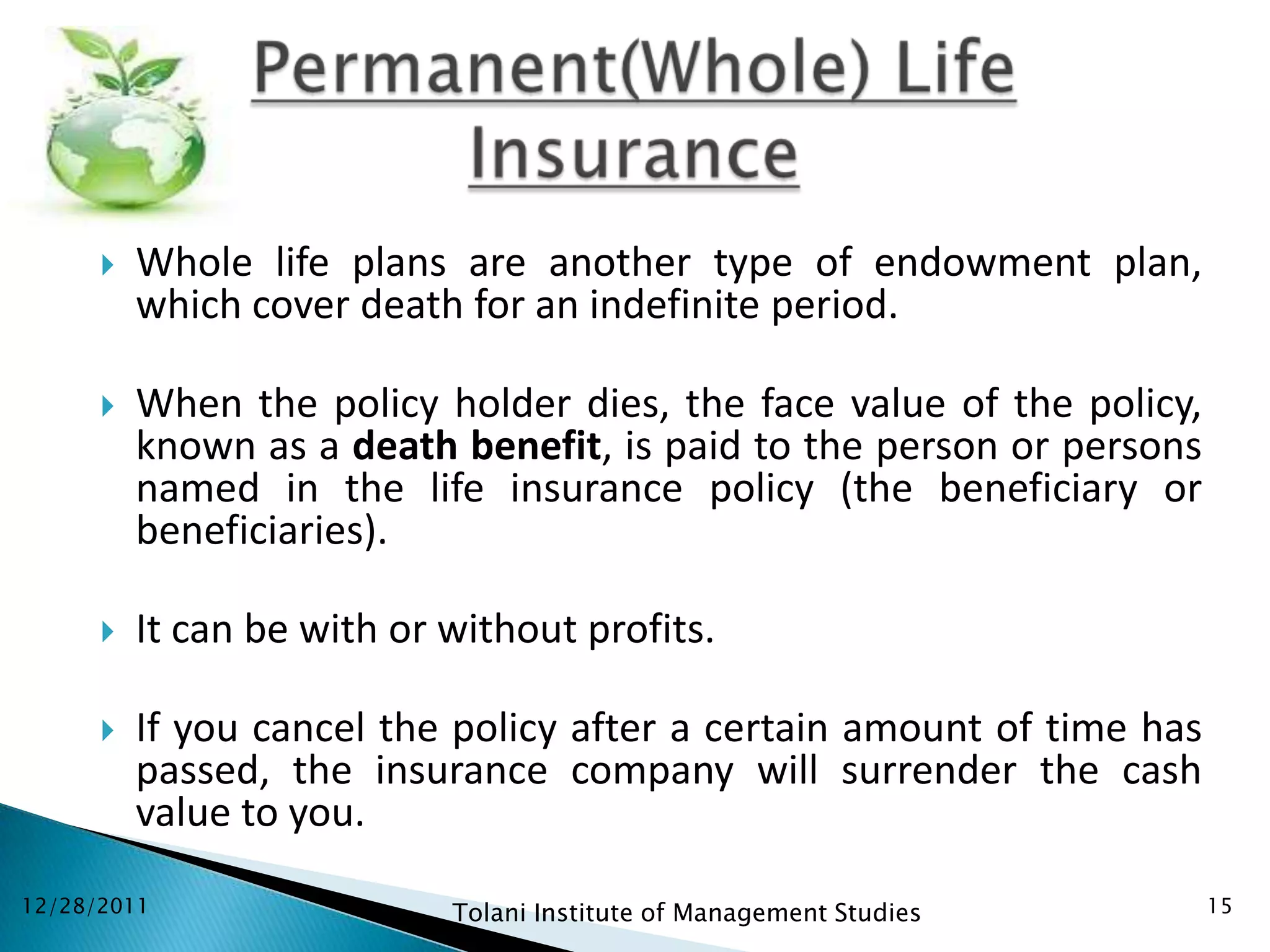 Life insurance ppt | PPTX