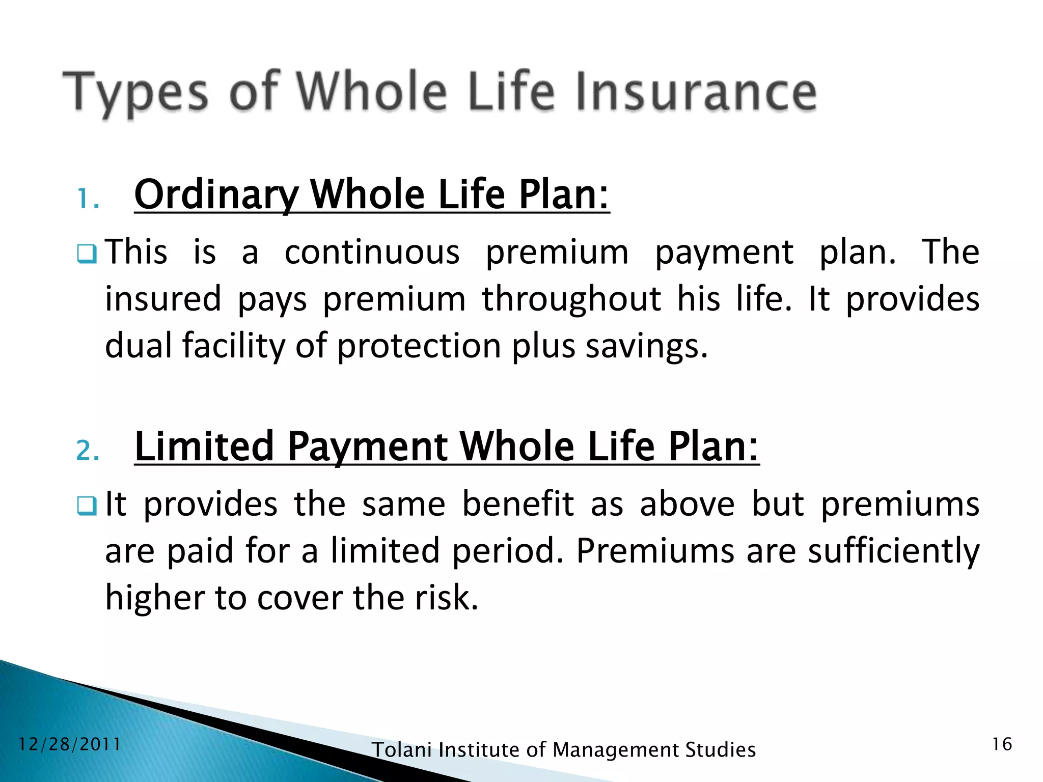Life insurance ppt | PPTX