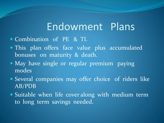 Life insurance products | PPTX