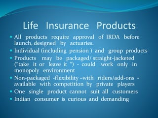 Life insurance products | PPTX