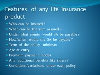 Life insurance products | PPTX
