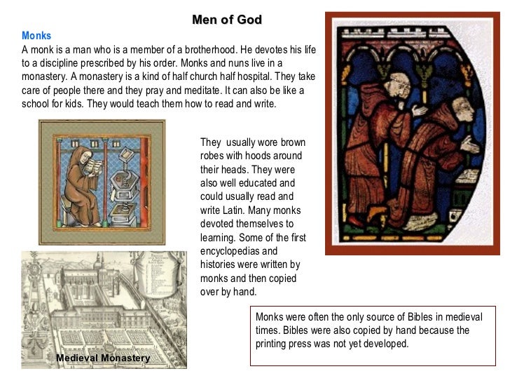 Medieval Monks Daily Life Activities