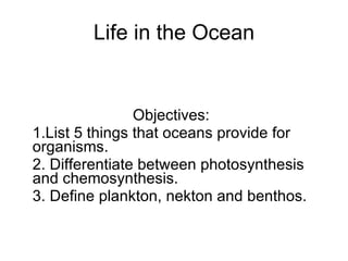 Life in the ocean | PPT