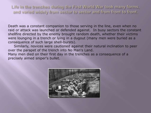 Life in the trenches | PPT