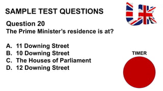 LIFE IN THE UK TEST - Questions and Answers | PPTX