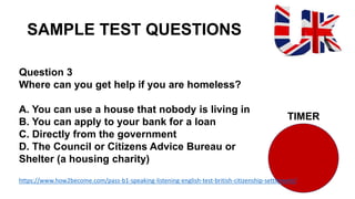 LIFE IN THE UK TEST - Questions and Answers | PPTX
