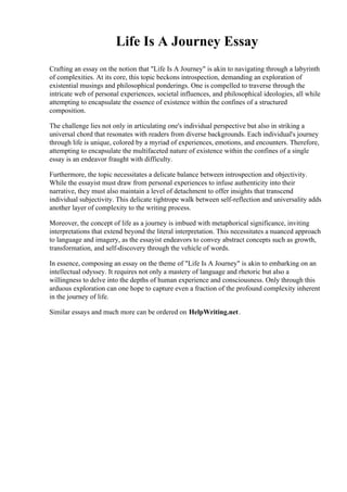 Life Is A Journey Essay.pdf
