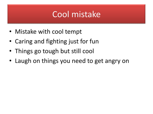 Life is cool typo | PPT
