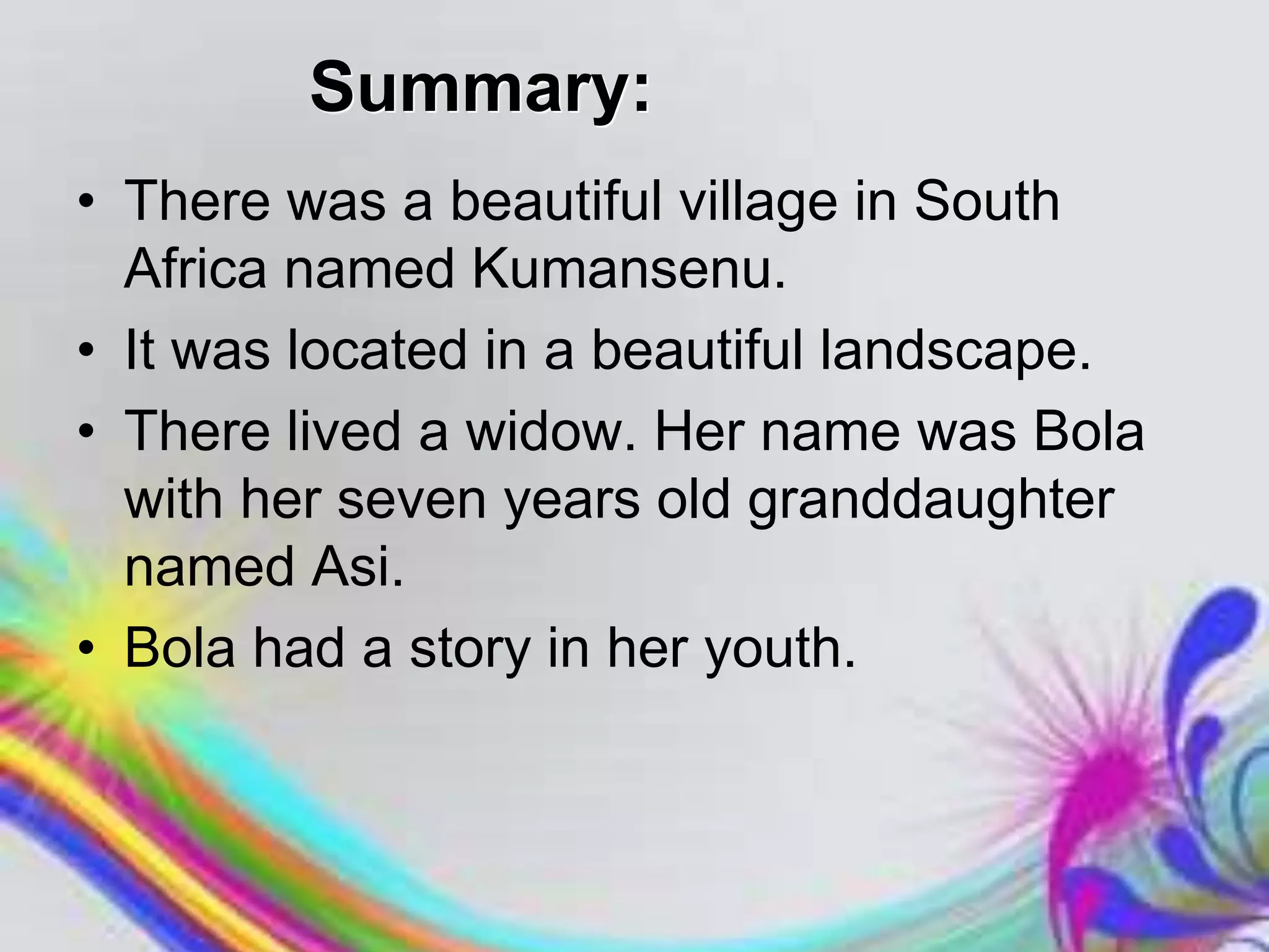 Life is sweet at kumansenu | PPTX