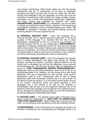Life Languages Profile 031809 Jd | PDF