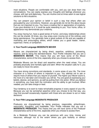 Life Languages Profile 031809 Jd | PDF