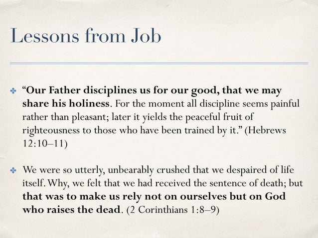 Life lessons from the Book of Job | PDF