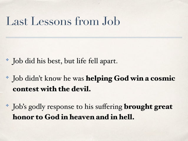 Life lessons from the Book of Job | PDF