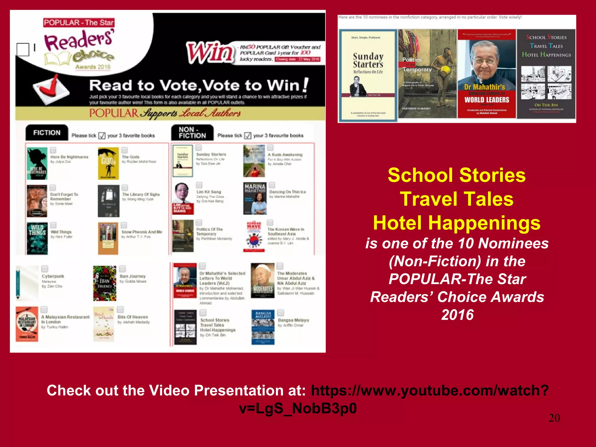 Life lessons from 'School Stories * Travel Tales * Hotel Happenings' | PPT