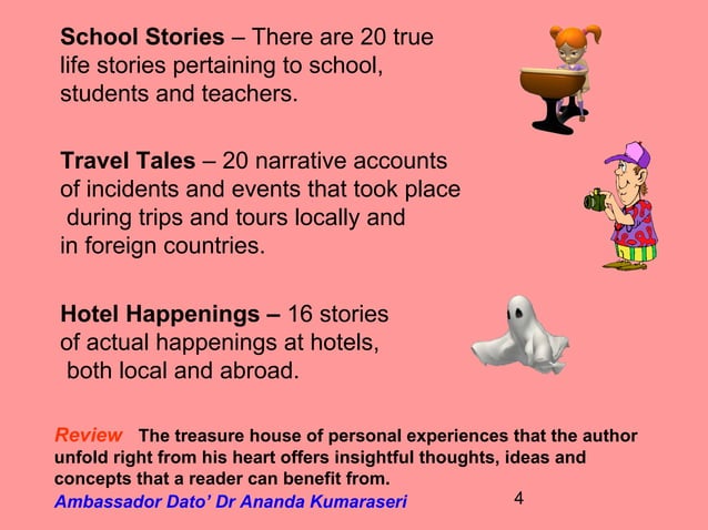 Life lessons from 'School Stories * Travel Tales * Hotel Happenings' | PPT