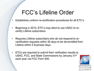 Lifeline Re-Certification | PPT