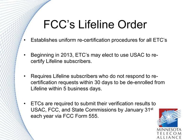 Lifeline Re-Certification | PPT