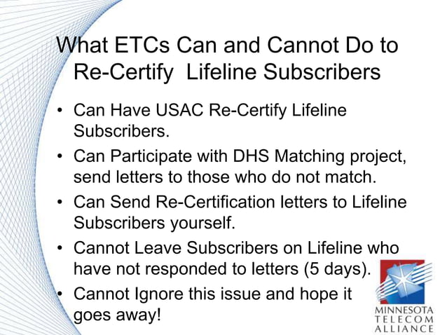 Lifeline Re-Certification | PPT