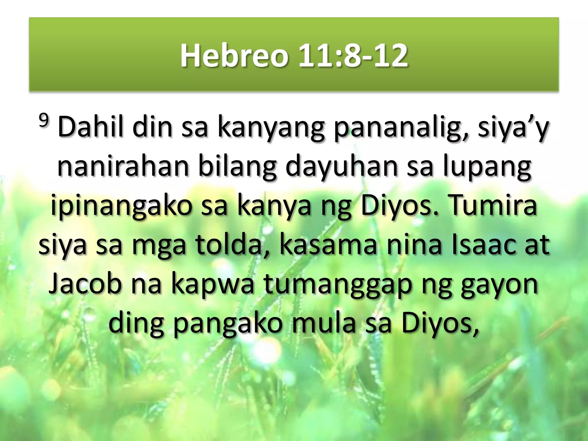 Lifelines Sermon 10 (Tagalog) | PPT