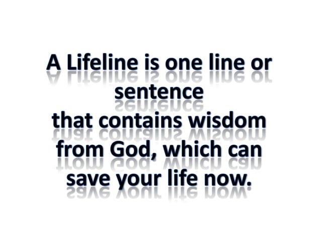 Lifelines Sermon 1 (English) | PPTX