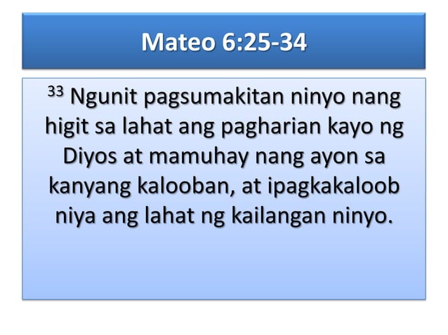 Lifelines Sermon 6 (Tagalog) | PPT