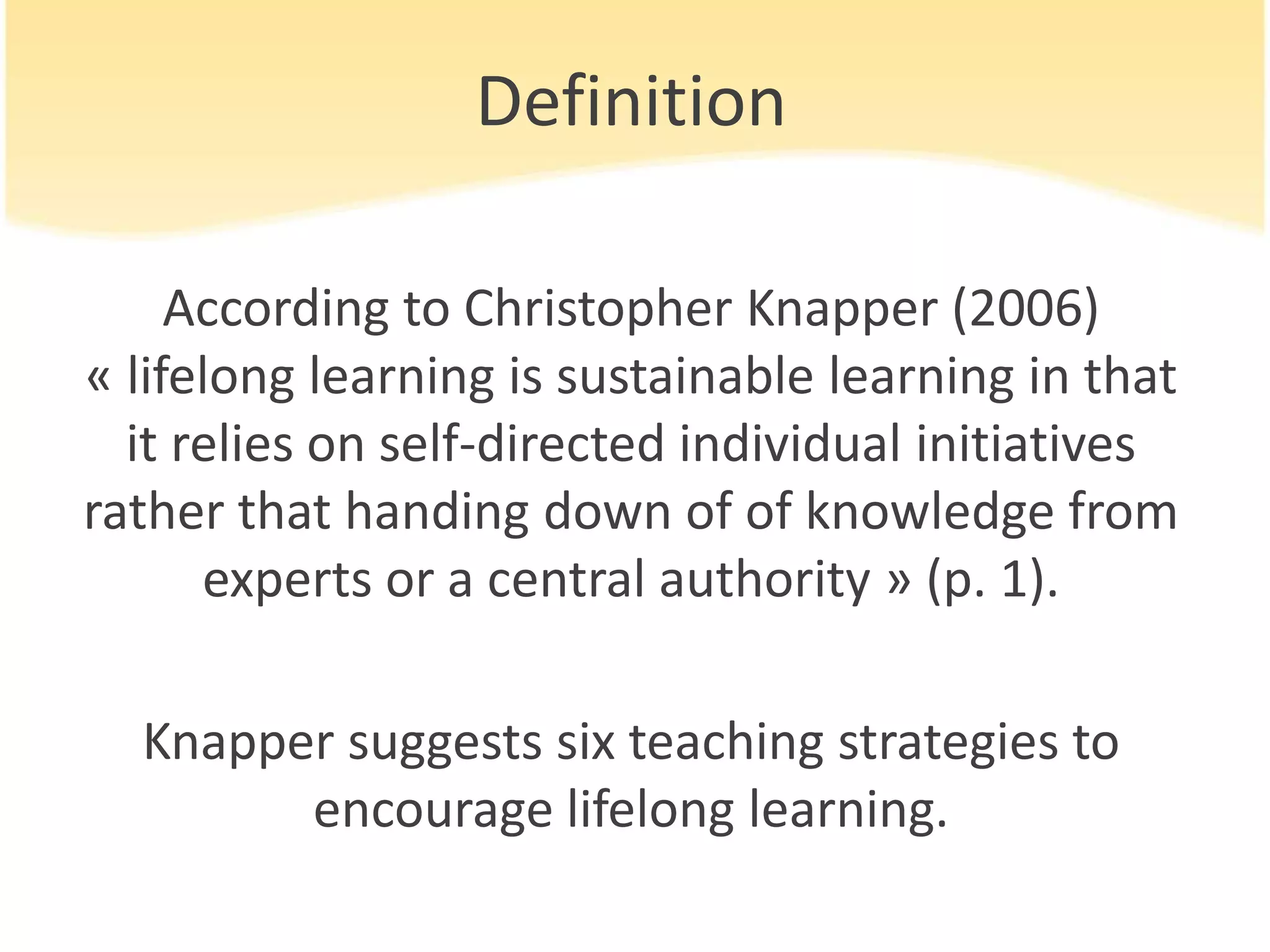 Lifelong learning | PPTX