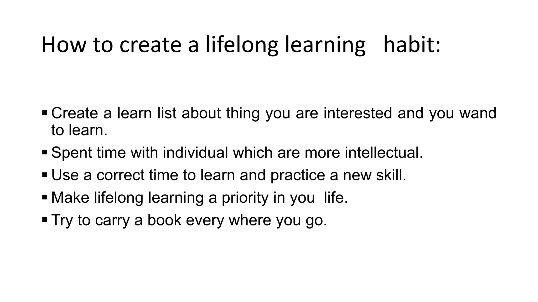 Lifelong learning | PPTX