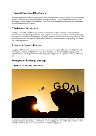 Lifelong Learning: The Key to Personal and Professional Growth | PDF ...