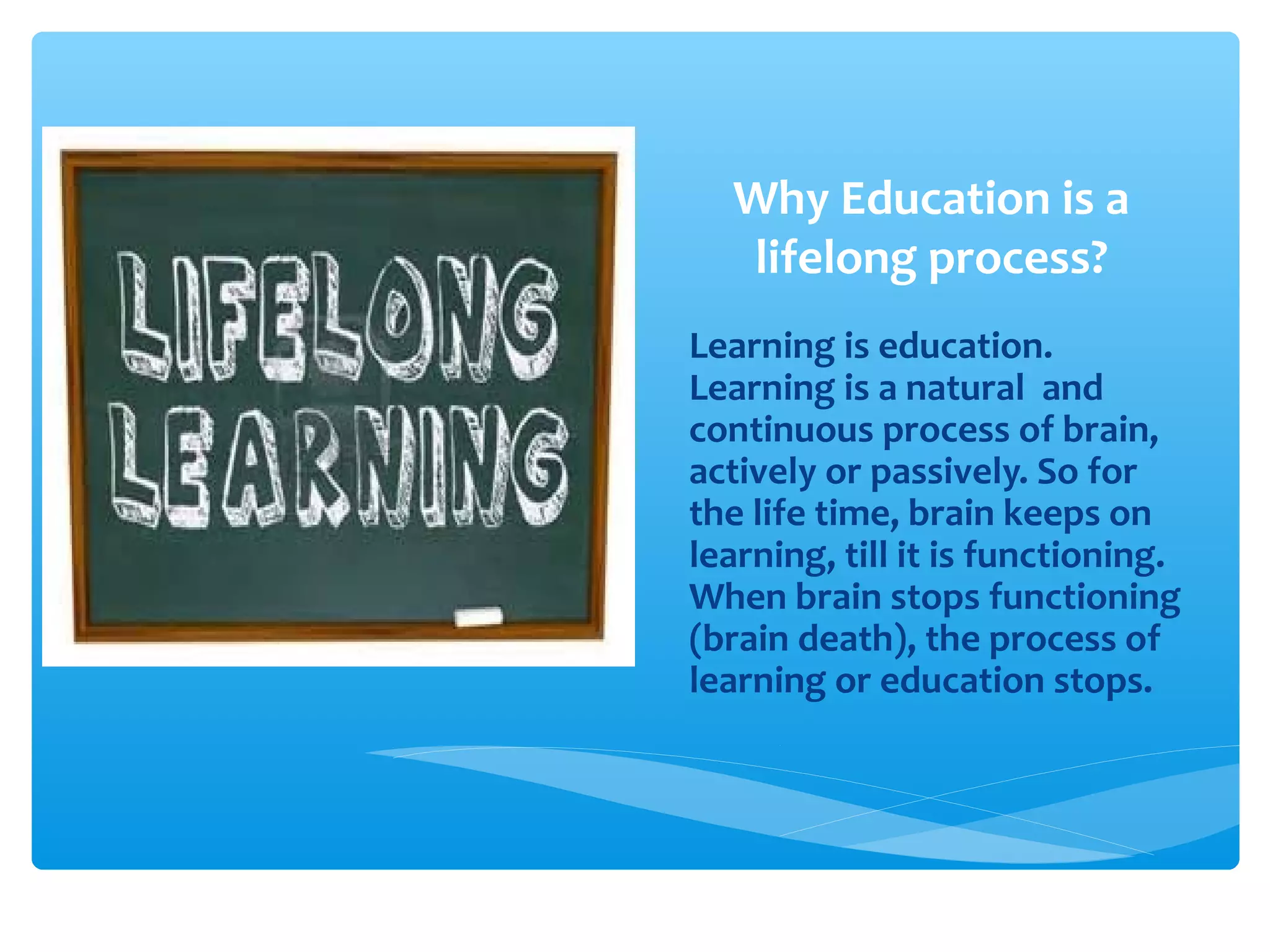 Lifelong learning and Educational Systems | PPT