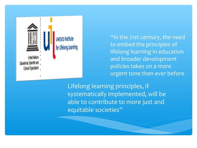 Lifelong learning and Educational Systems | PPT
